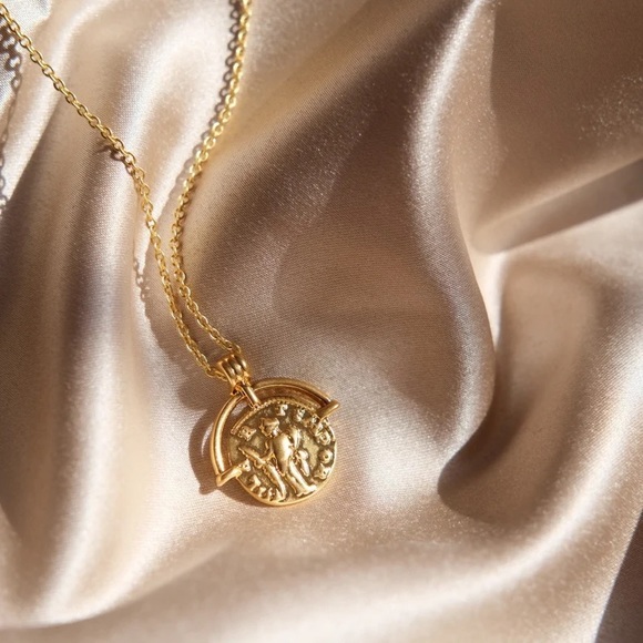 Jewelry | Sale18k Gold Plated Roman Arc Coin Necklace | Poshmark
